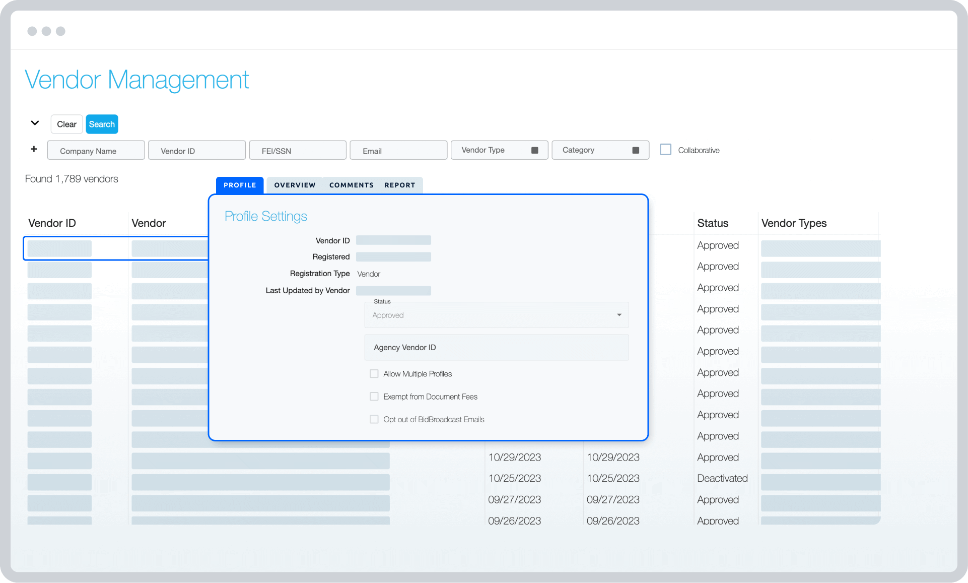 Vendor Management with PlanetBids